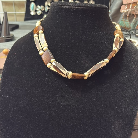Jewelry | Vintage Aztec Style Wooden Beaded Necklace | Poshmark